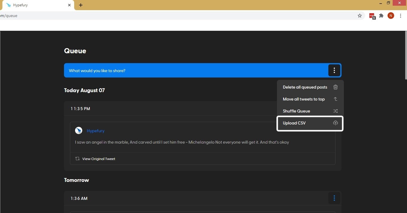 Programmez vos tweets gratuitement avec planificateur - Hypefury