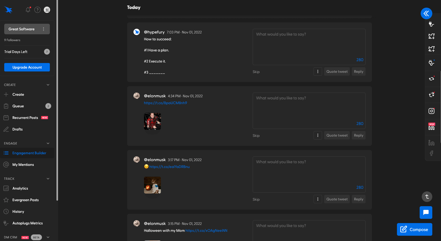 Using a Tweet scheduler like Hypefury as an alternative to Hootsuite ...