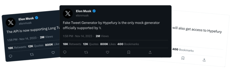 Perfect Fake Tweet Generator (done in seconds)