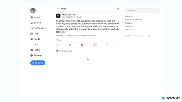 How to Bookmark Bluesky Posts - Hypefury - Social Media Scheduling & Automation