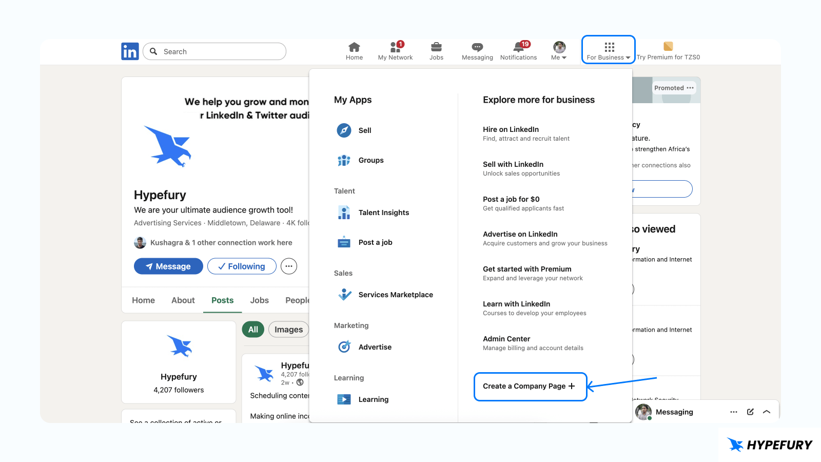 How to Create a LinkedIn Company Page - Hypefury - Social Media ...