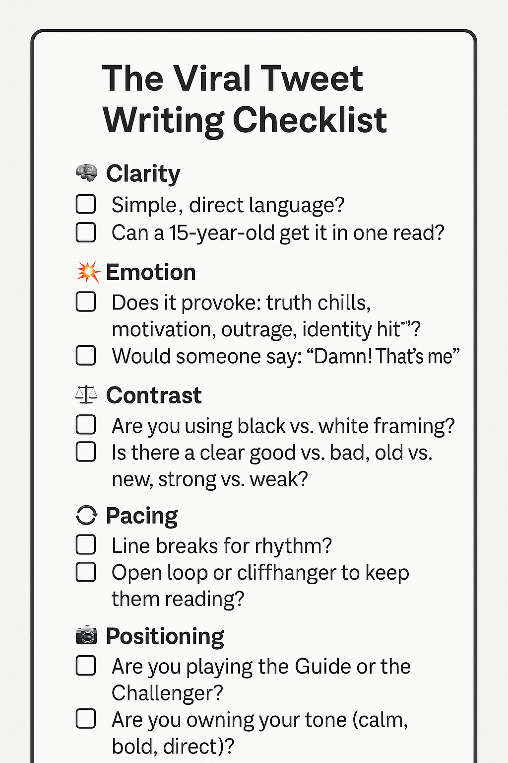 How to Write Viral Tweets: A No-BS Checklist That Actually Works ...